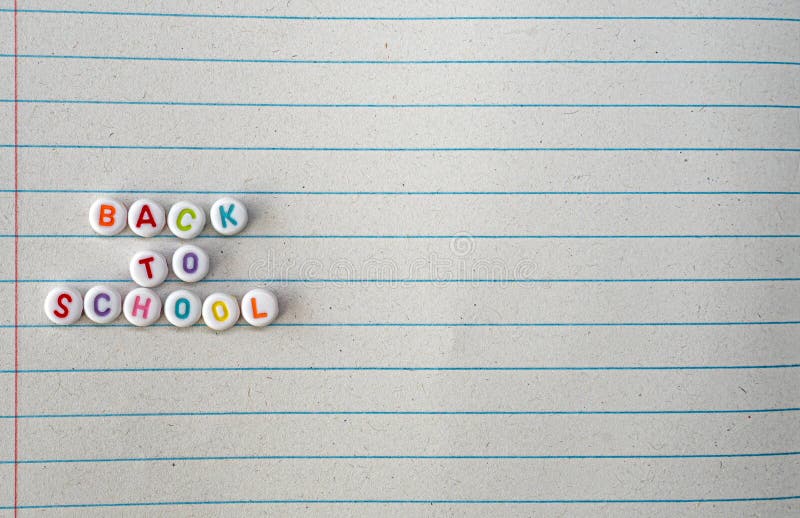 Alphabet Beads Spell Back To Stock Photo - Image of teaching, classroom ...