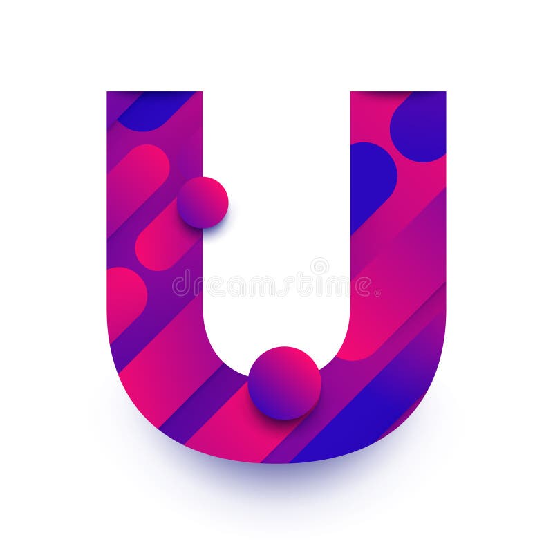 Alphabet BG Gradients U stock vector. Illustration of circle - 175610036