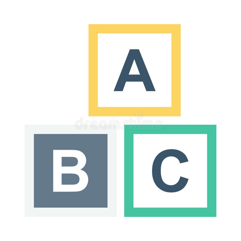 Alphabet Block Icon stock illustration. Illustration of blocks - 91482873
