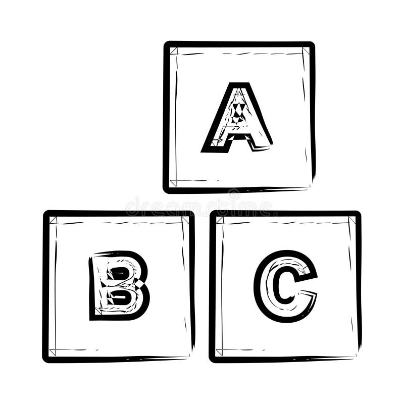 Alphabet Block Icon stock illustration. Illustration of blocks - 91482873