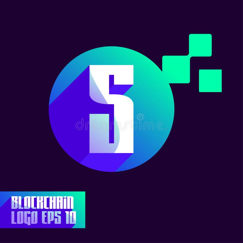 Circle Alphabet Blockchain Logo Letter S Stock Illustration ...