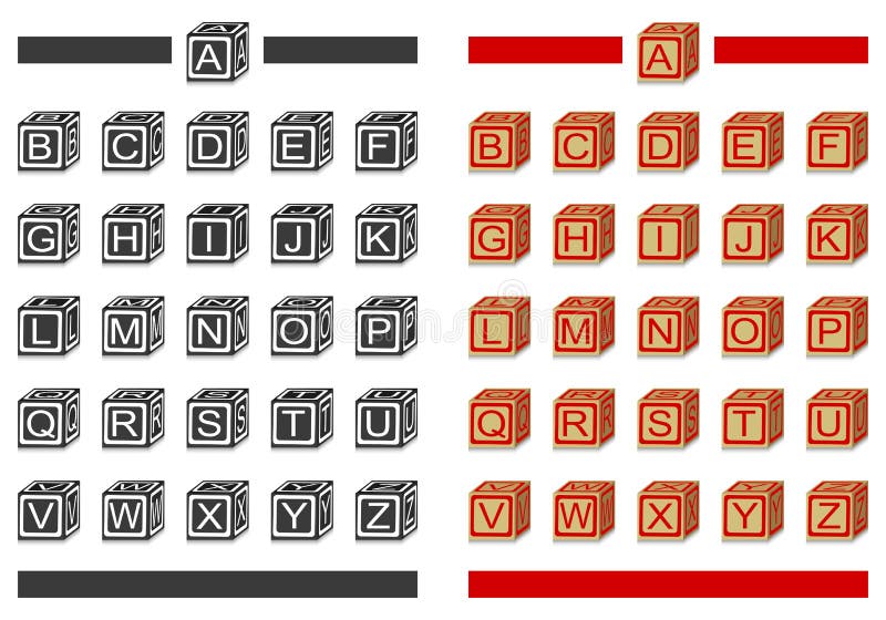 Alphabet Blocks stock illustration. Illustration of objects - 28874339