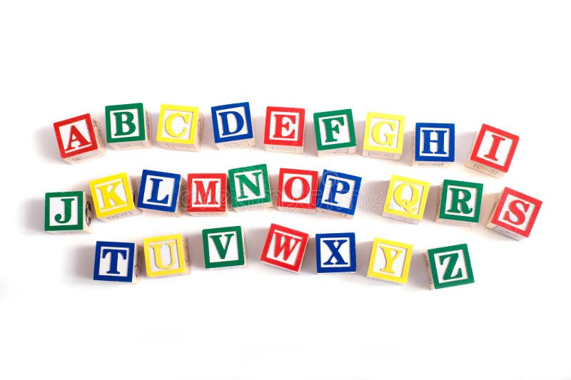 Colorful Alphabet Blocks Baby Blocks Font Stock Vector - Illustration ...