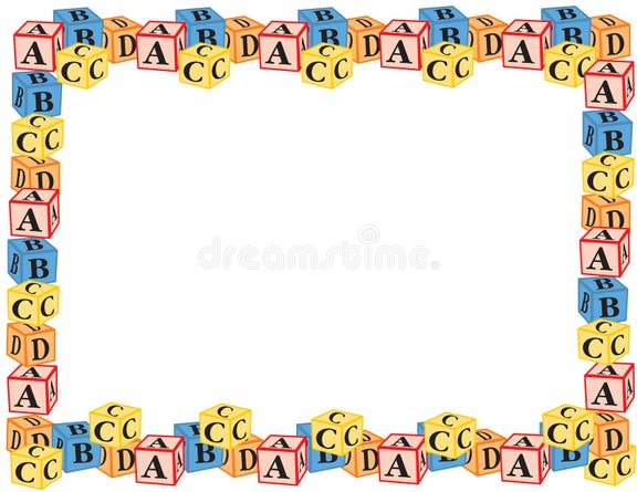 Alphabet Blocks Border Vector Stock Vector - Illustration of children ...