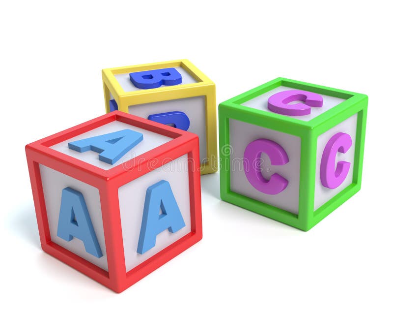 Alphabet Blocks stock illustration. Illustration of kids - 66476992