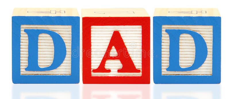 Alphabet Blocks DAD stock photo. Image of white, text - 14913676