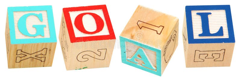 Alphabet Blocks GOAL stock photo. Image of elementary - 14649984