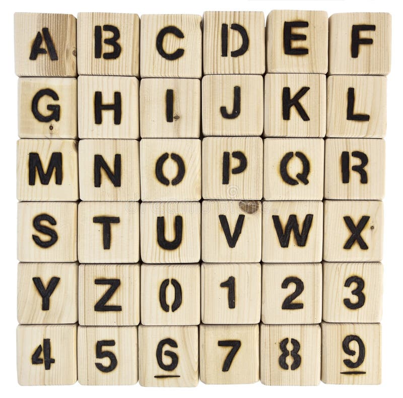 Alphabet Blocks and Numbers Stock Image - Image of symbols, school ...