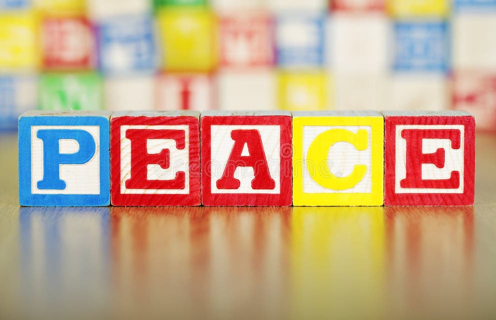 Alphabet Blocks Spelling Out Peace Stock Image - Image of blocks, word ...