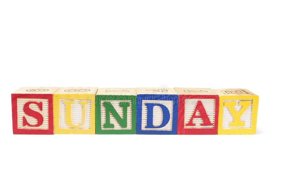Alphabet Blocks - Sunday stock photo. Image of weekend - 6370948