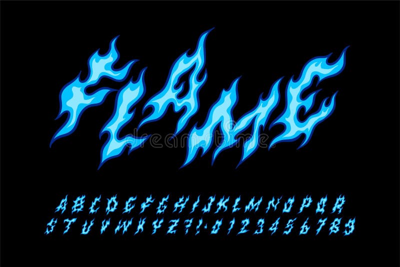 Alphabet Letter Blue Flame Stock Illustrations – 730 Alphabet Letter ...