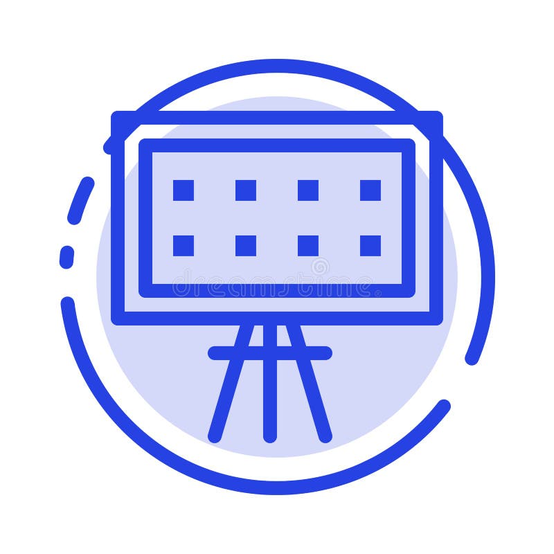 Alphabet, Board, Education, Presentation Blue Dotted Line Line Icon ...