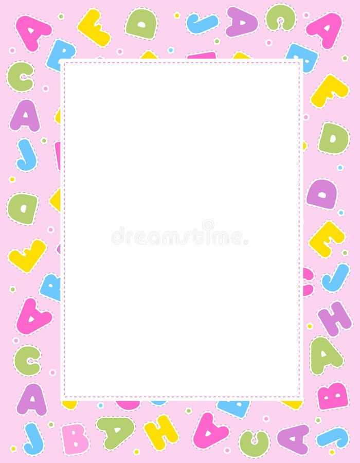 Alphabet border stock vector. Illustration of cartoon - 17149623