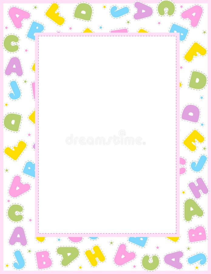 Alphabet border stock vector. Illustration of learn, compose - 7450531