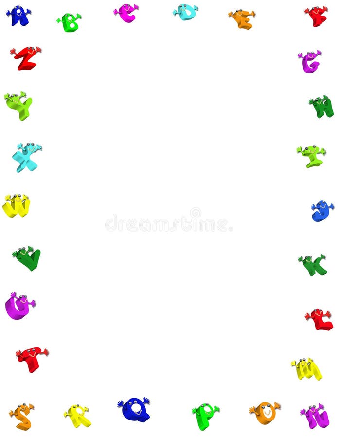 Alphabet Border stock illustration. Illustration of child - 511383