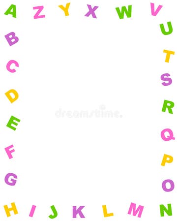 Alphabet border stock vector. Illustration of frame, separated - 7450313