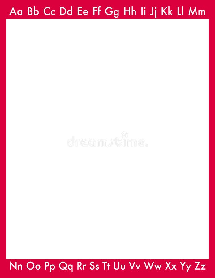 Alphabet Border with Upper and Lower Case Letters Stock Illustration ...