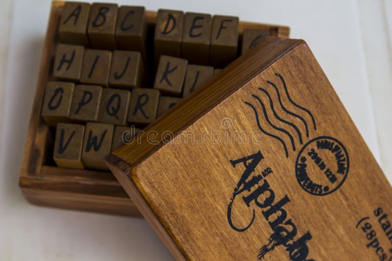 Alphabet box stock image. Image of spelling, boxes, stamp - 60372013