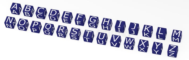 3d alphabet boxes stock illustration. Illustration of qwerty - 23025767