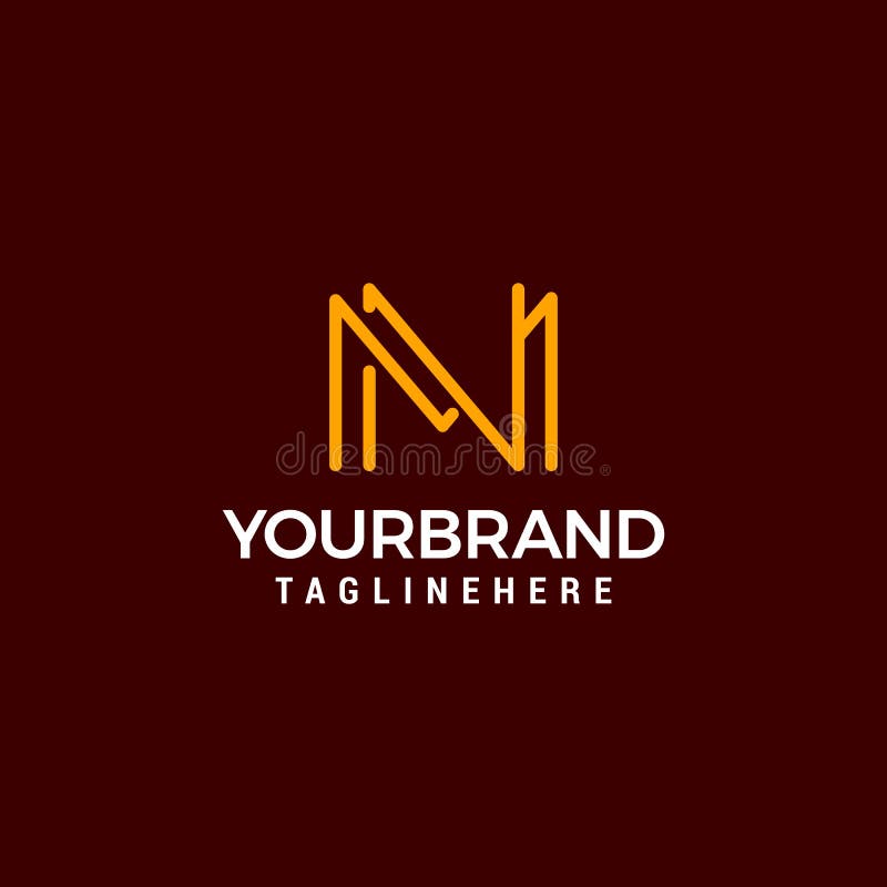 Alphabet Buchstaben Monogramm Symbol Logo Des Mn- Oder Nm-Designvaktors ...
