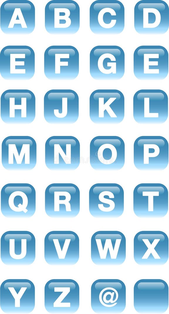 Alphabet buttons stock illustration. Illustration of educational - 3176984