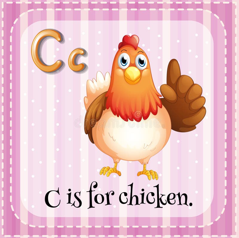 Animal Alphabet C For Chicken Stock Vector - Illustration of bird ...