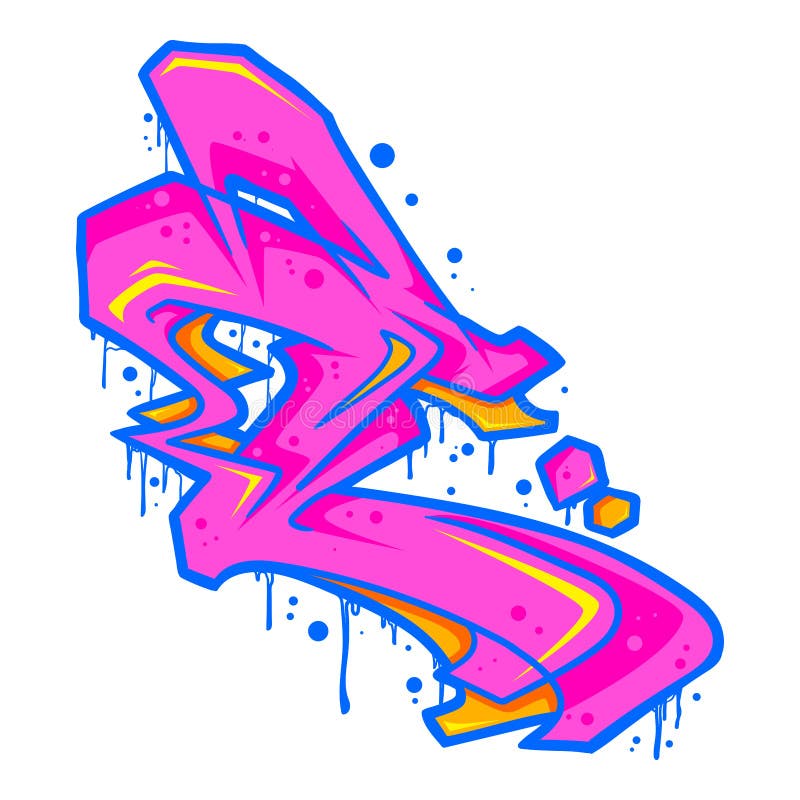 Alphabet c graffiti font vektor abbildung. Illustration von text ...