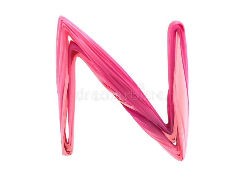 Letter N Pink