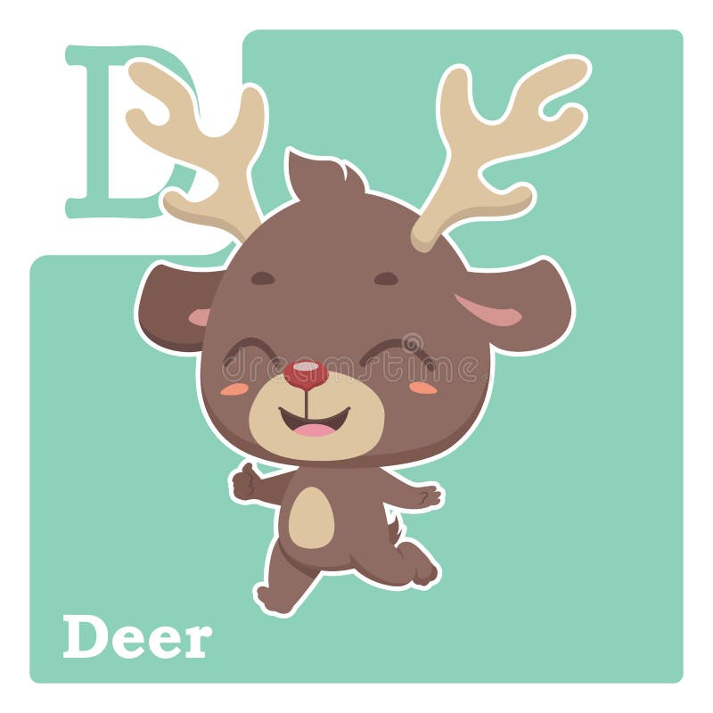 Alphabet Deer Design. Numbers And Punctuation Marks. Bold Font Clip Art ...