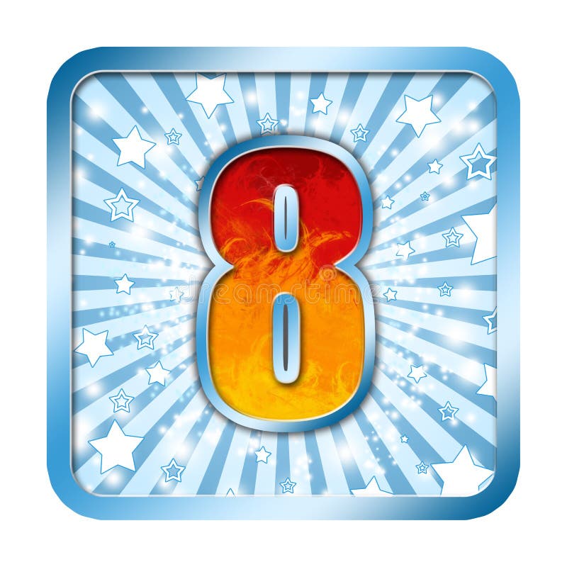 Alphabet Celebration Numbers 8 Eight Stock Illustration - Illustration ...