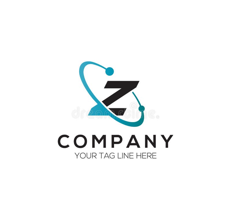 Z Alphabet Circle Logo Design Concept Stock Vector - Illustration of ...
