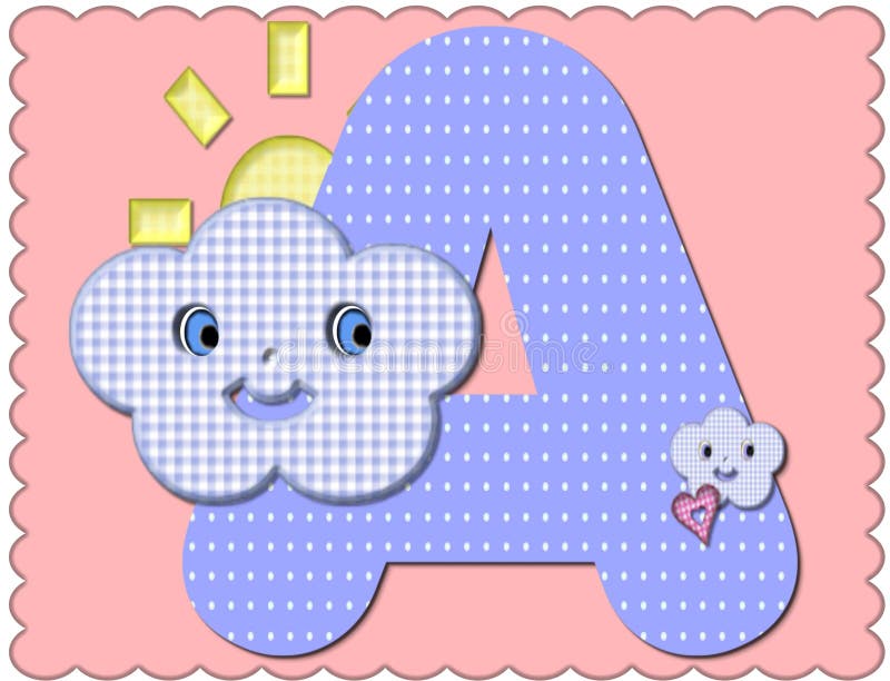 Alphabet Cloud and Sun stock illustration. Illustration of background ...