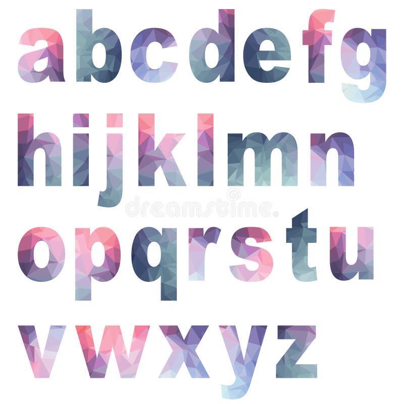 Alphabet, Colorful Bold Letters Stock Vector - Illustration of poly ... Alphabet, Colorful Bold Letters Stock Vector - Illustration of poly ...