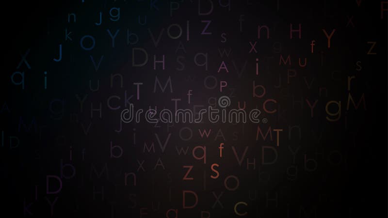 Floating Letters stock illustration. Illustration of abstract - 1359361