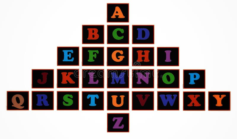 Alphabet. Colorful Alphabet. Kids Stock Illustration - Illustration of ...