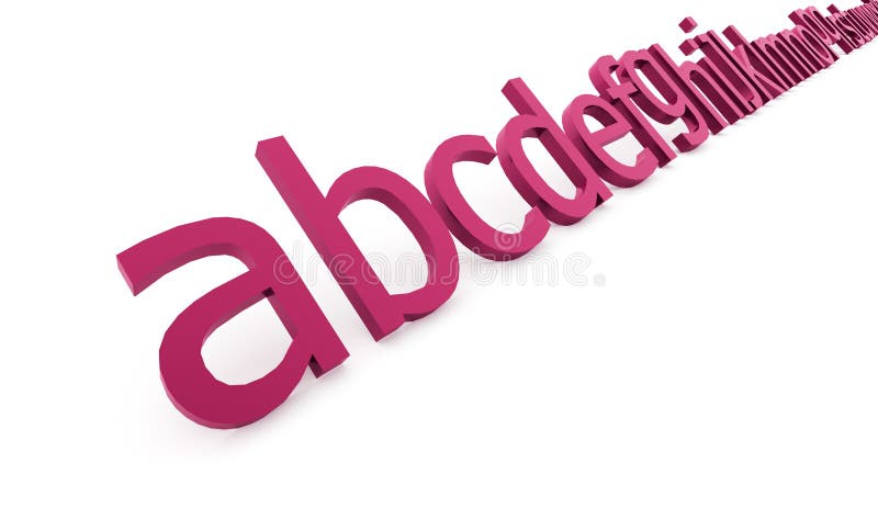 Alphabet Concept Rendered on White Background Stock Illustration ...