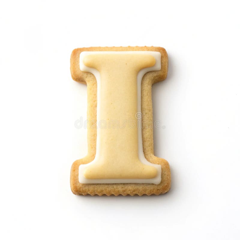 Alphabet cookie letter I stock illustration. Illustration of baking ...