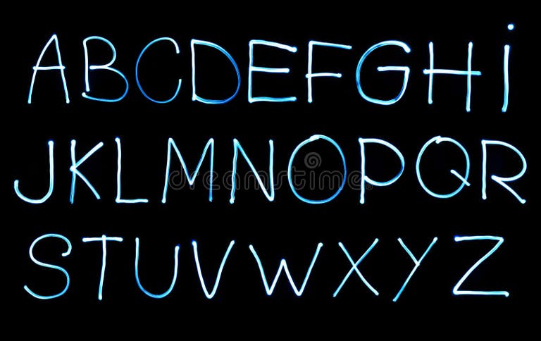 Alphabet Created with Light Stock Image - Image of festive, beam: 17379321