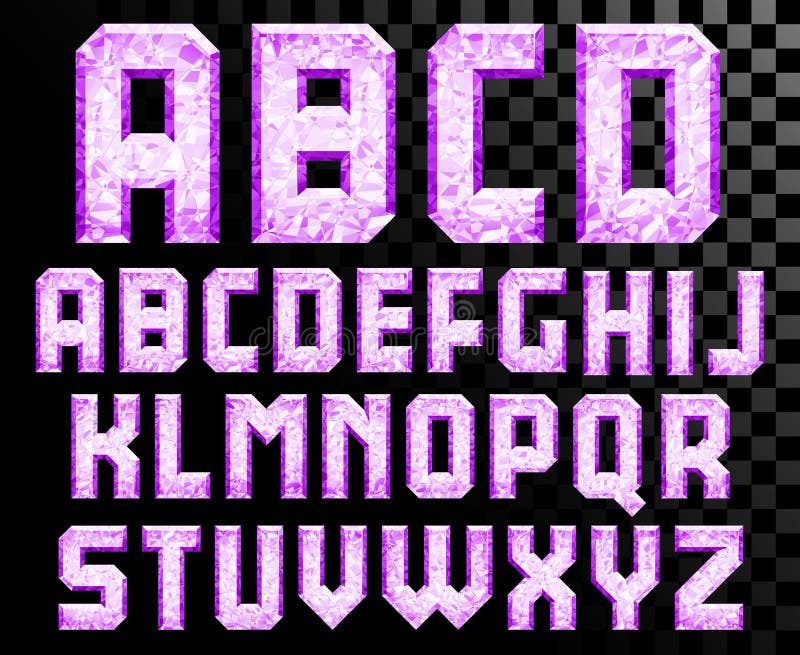 Crystal font stock vector. Illustration of element, alphabet - 73508752