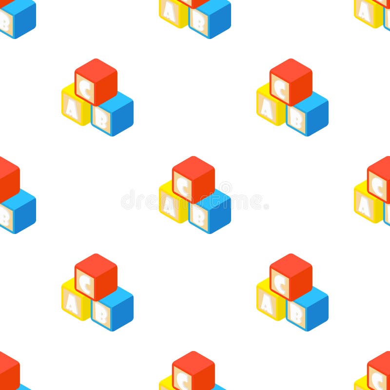 Alphabet Cubes with Letters Pattern Seamless Vector Stock Vector ...