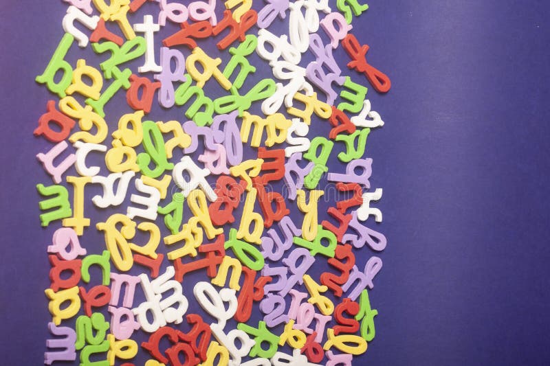 Alphabet cursive colorful stock image. Image of toys - 304369045