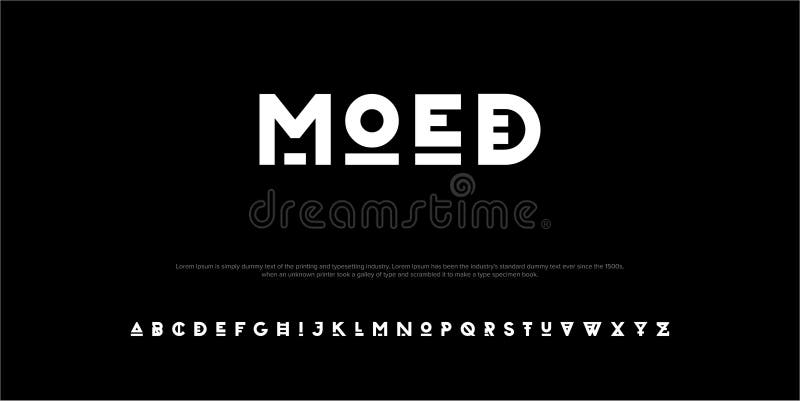 Simple Classic Design Font Vector Illustration of Alphabet Letters ...