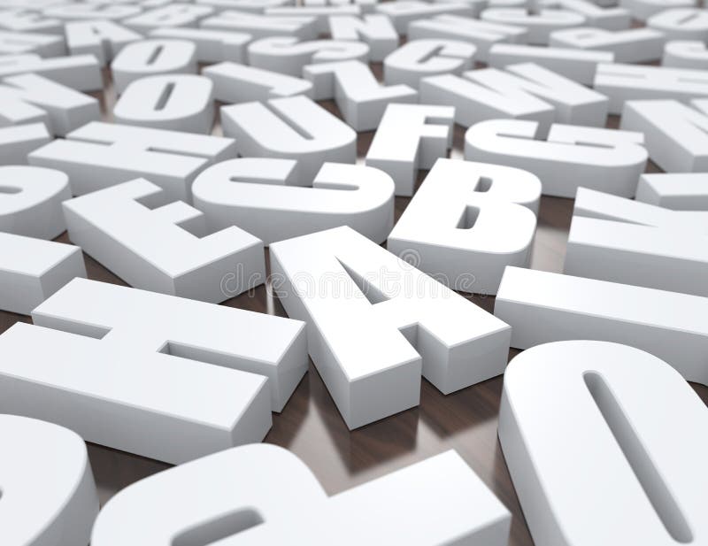 Alphabet 3d concept stock illustration. Illustration of symbol - 59502190
