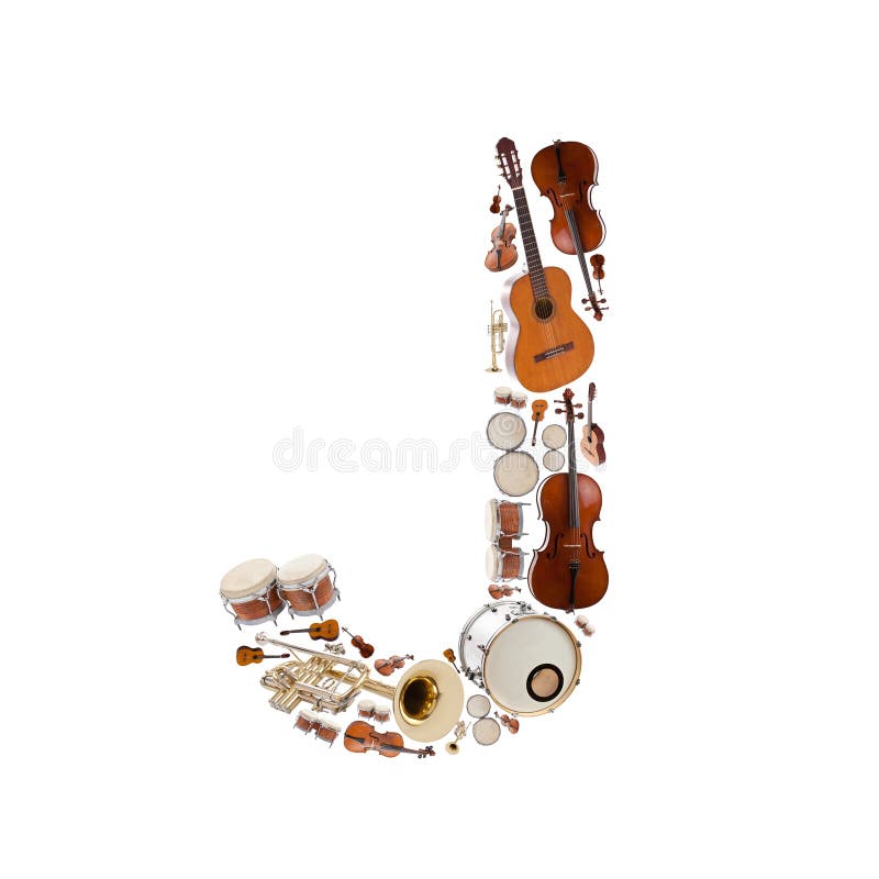 Alphabet D'instruments Musicaux Photo stock - Image du jazz, acoustique ...