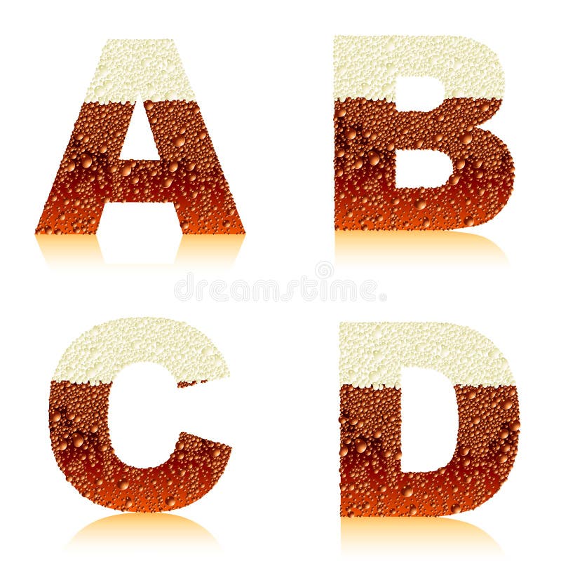 Icon Beer Alphabet Font a-Z Stock Illustration - Illustration of ...