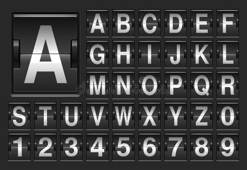 Alphabet De Tableau D'affichage Illustration de Vecteur - Illustration ...