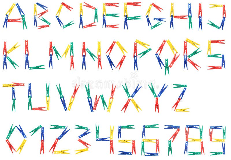 Alphabet der Klipp stock abbildung. Illustration von heftklammer - 29570121