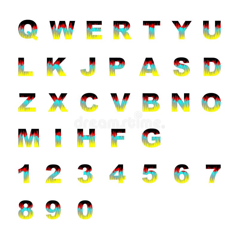 Alphabet of Different Colors in the Vector Stock Illustration ...