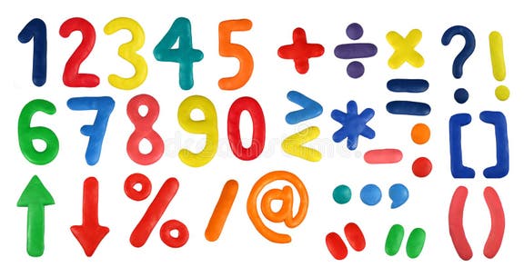 Alphabet - Digits and Symbols Stock Image - Image of modeling, green ...