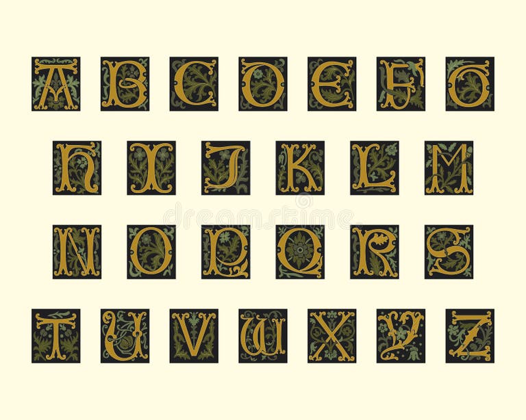 Renaissance Alphabet Letter Stock Illustrations – 787 Renaissance ...